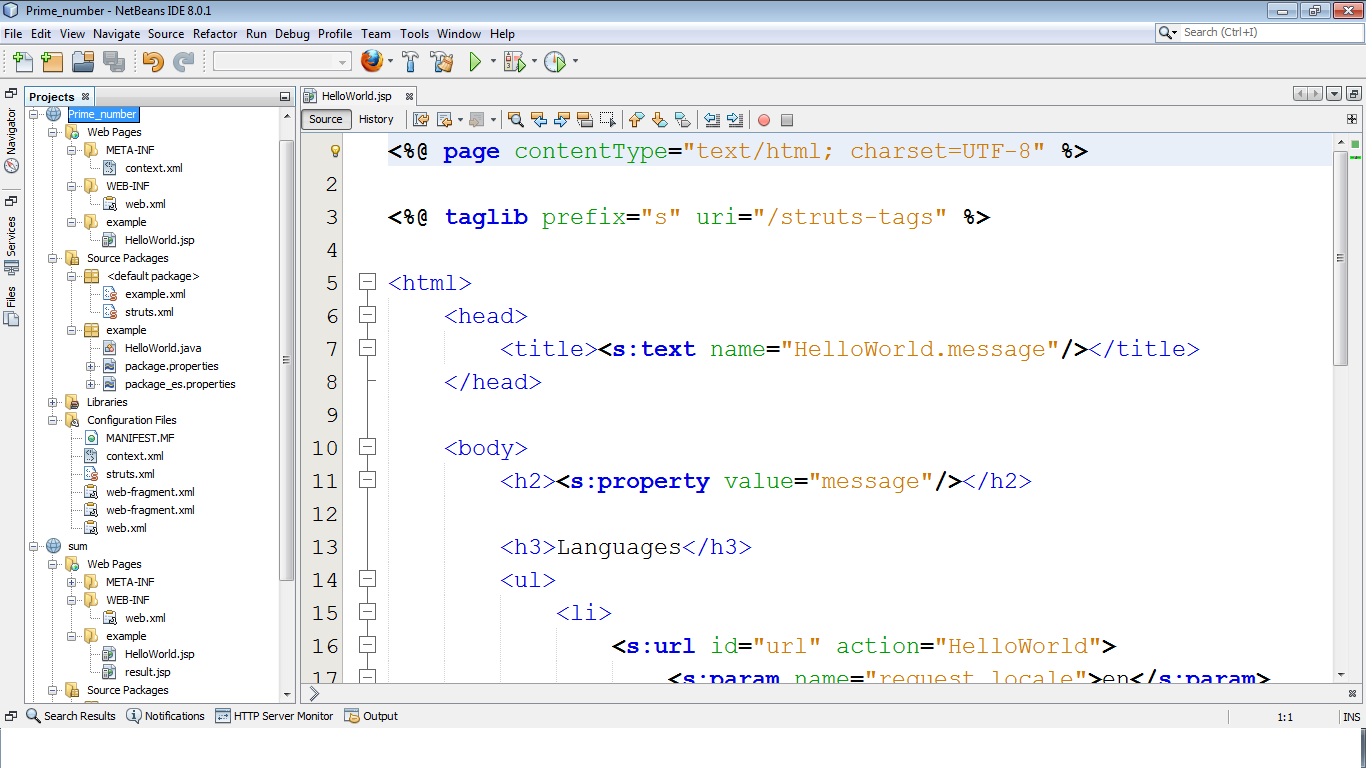 Program To Determine If The Entered Number Is Prime Or Not In Struts Struts Tutorial By Wideskills